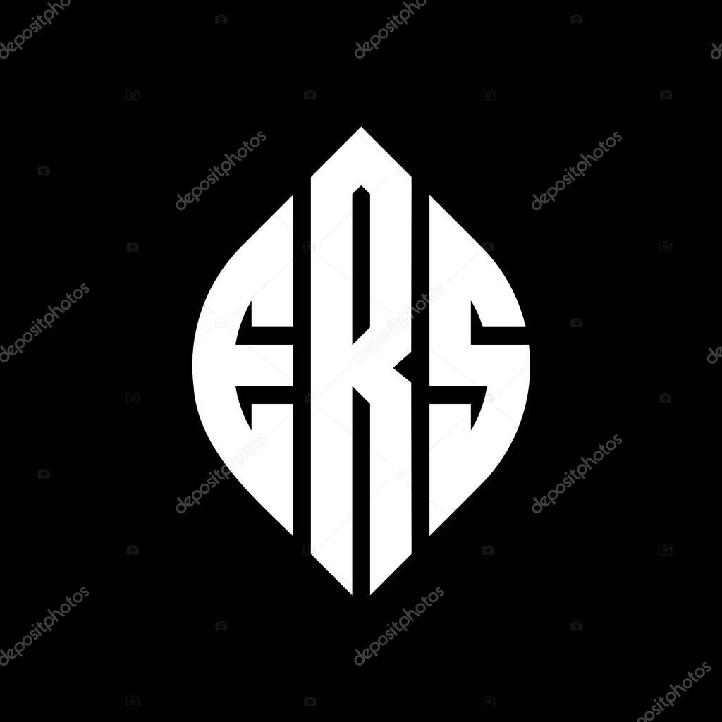 ERS círculo letra logo diseño con forma de círculo y elipse. ERS elipse letras con estilo ...