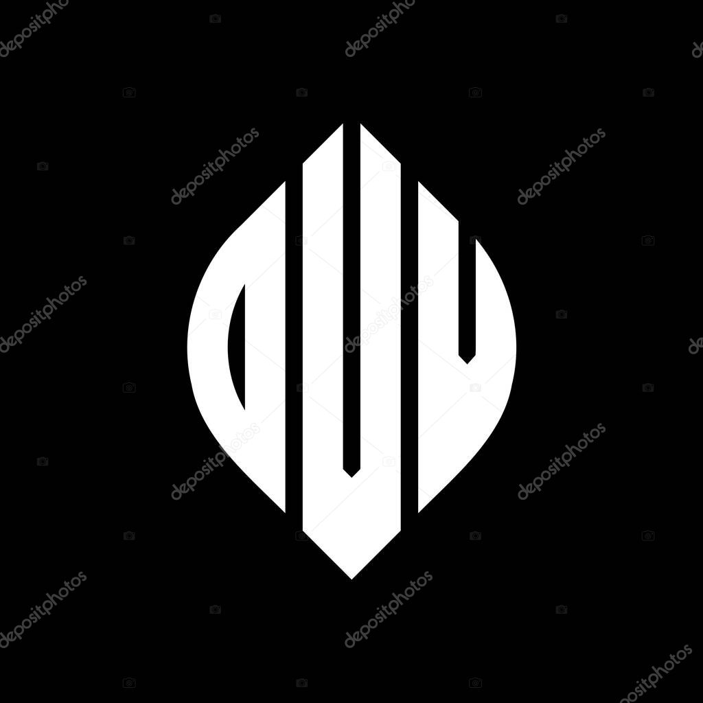 Diseño del logotipo de la letra del círculo DVV con forma de círculo y ...