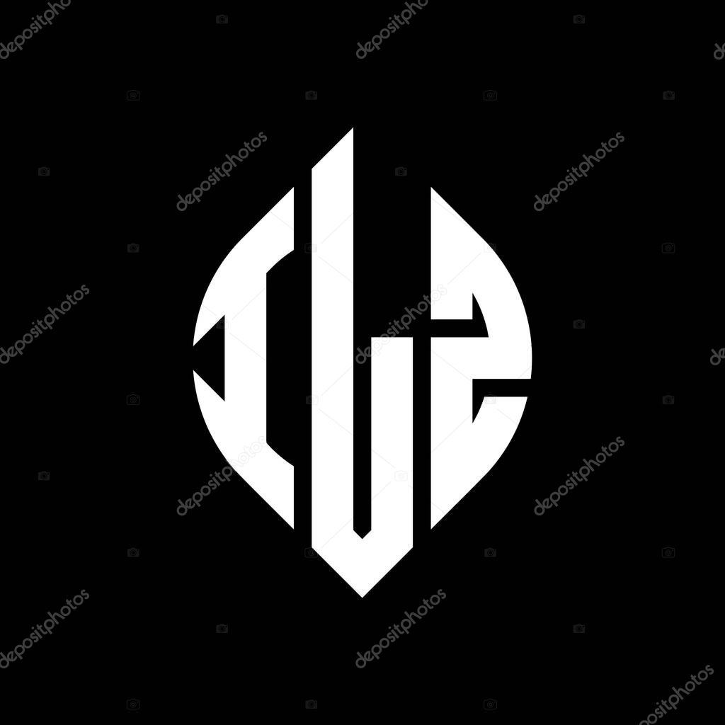 Diseño del logotipo de la letra del círculo ILZ con forma de círculo y ...