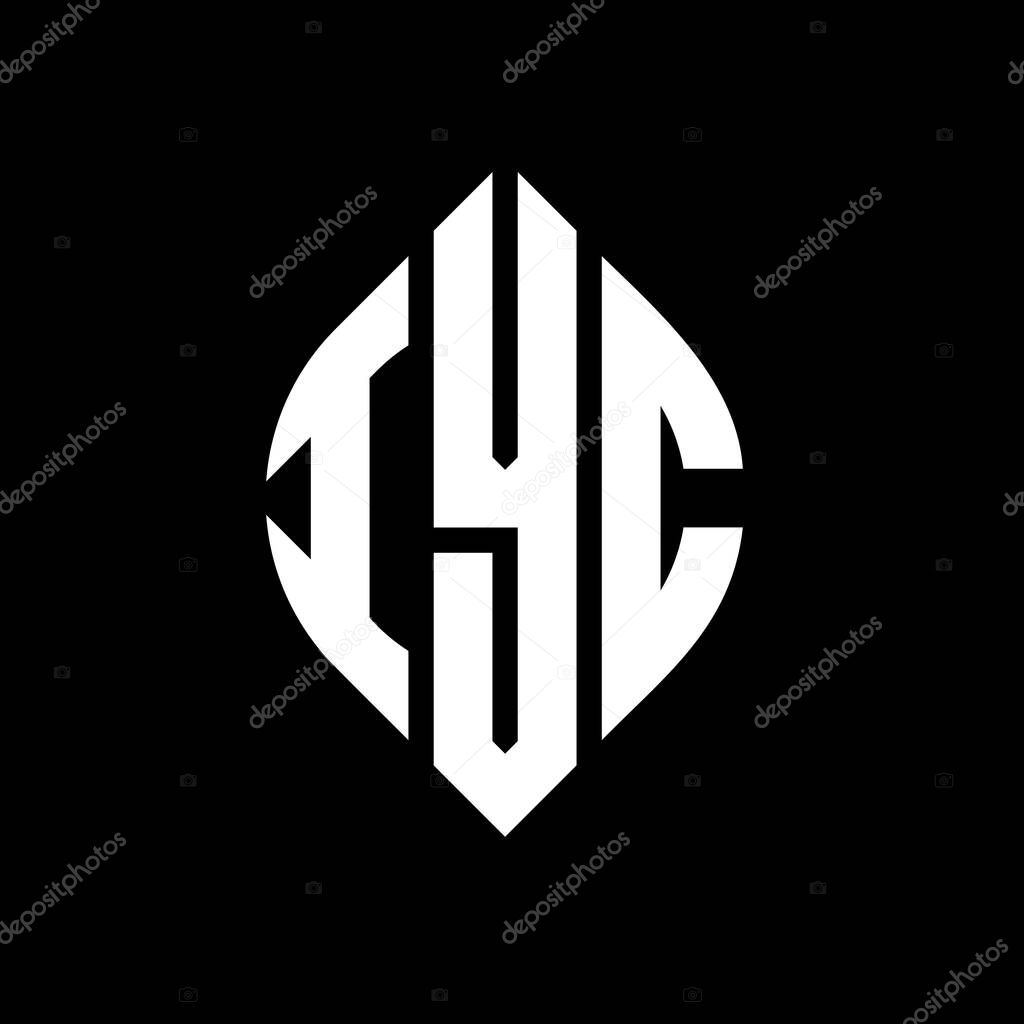 IXC círculo letra logo diseño con forma de círculo y elipse. Letras ...