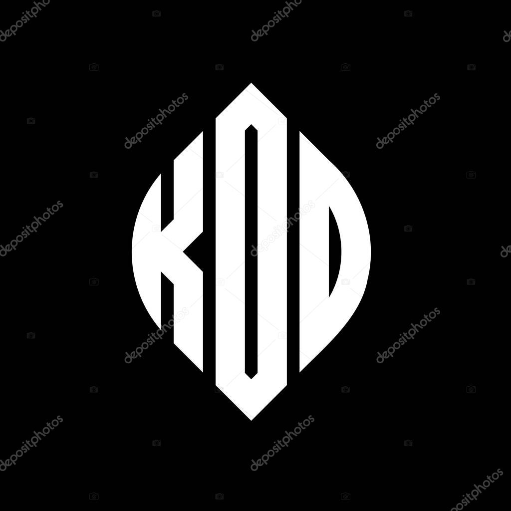 KOO circle letter logo design with circle and ellipse shape. KOO ...