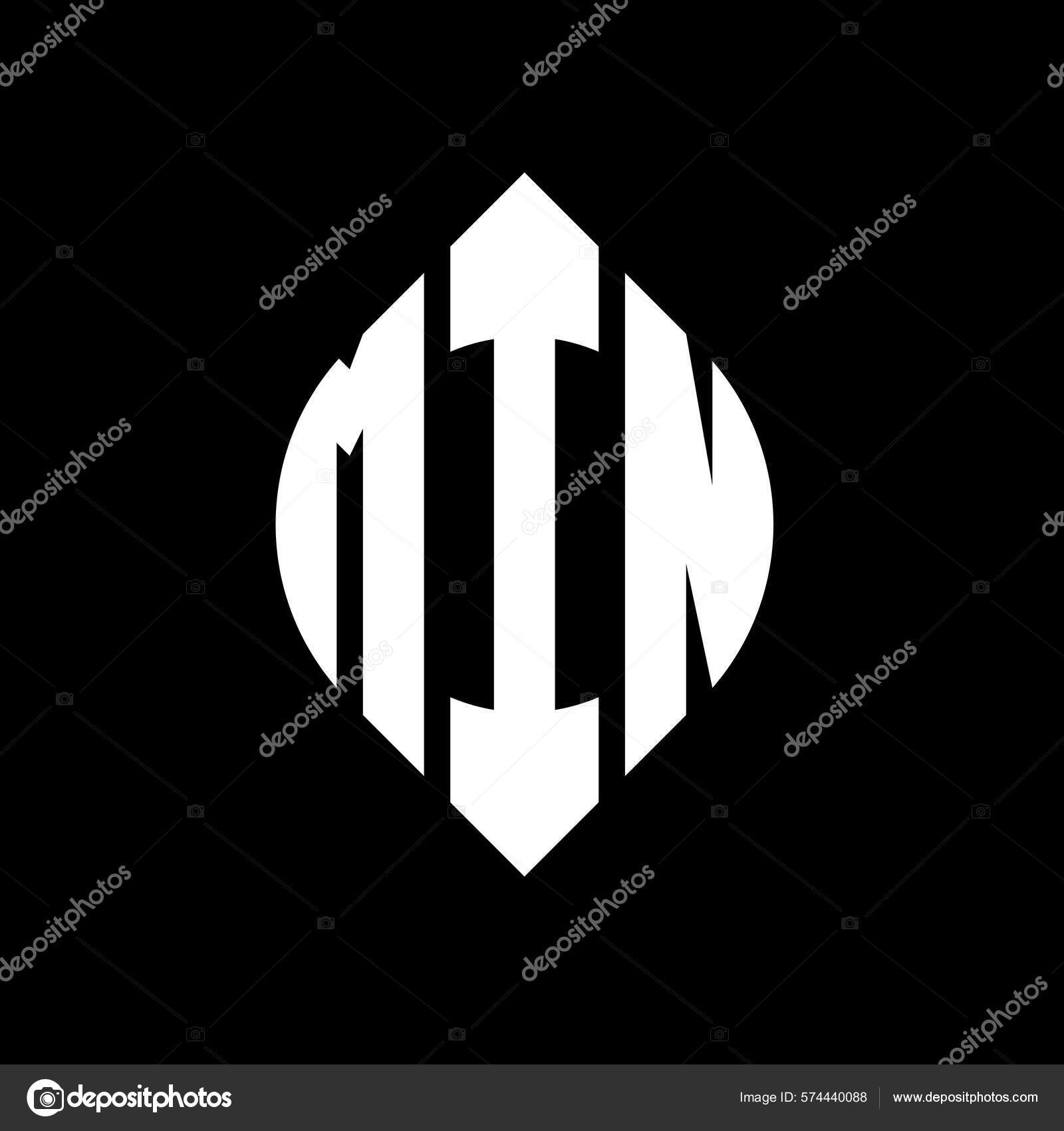 Min Circle Letter Logo Design Circle Ellipse Shape Min Ellipse Stock ...