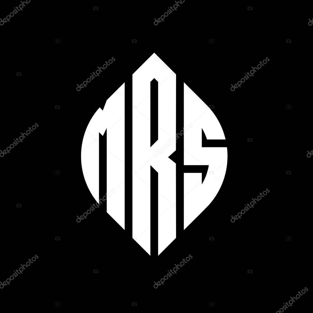 Diseño de logotipo de letra de círculo MRS con forma de círculo y ...