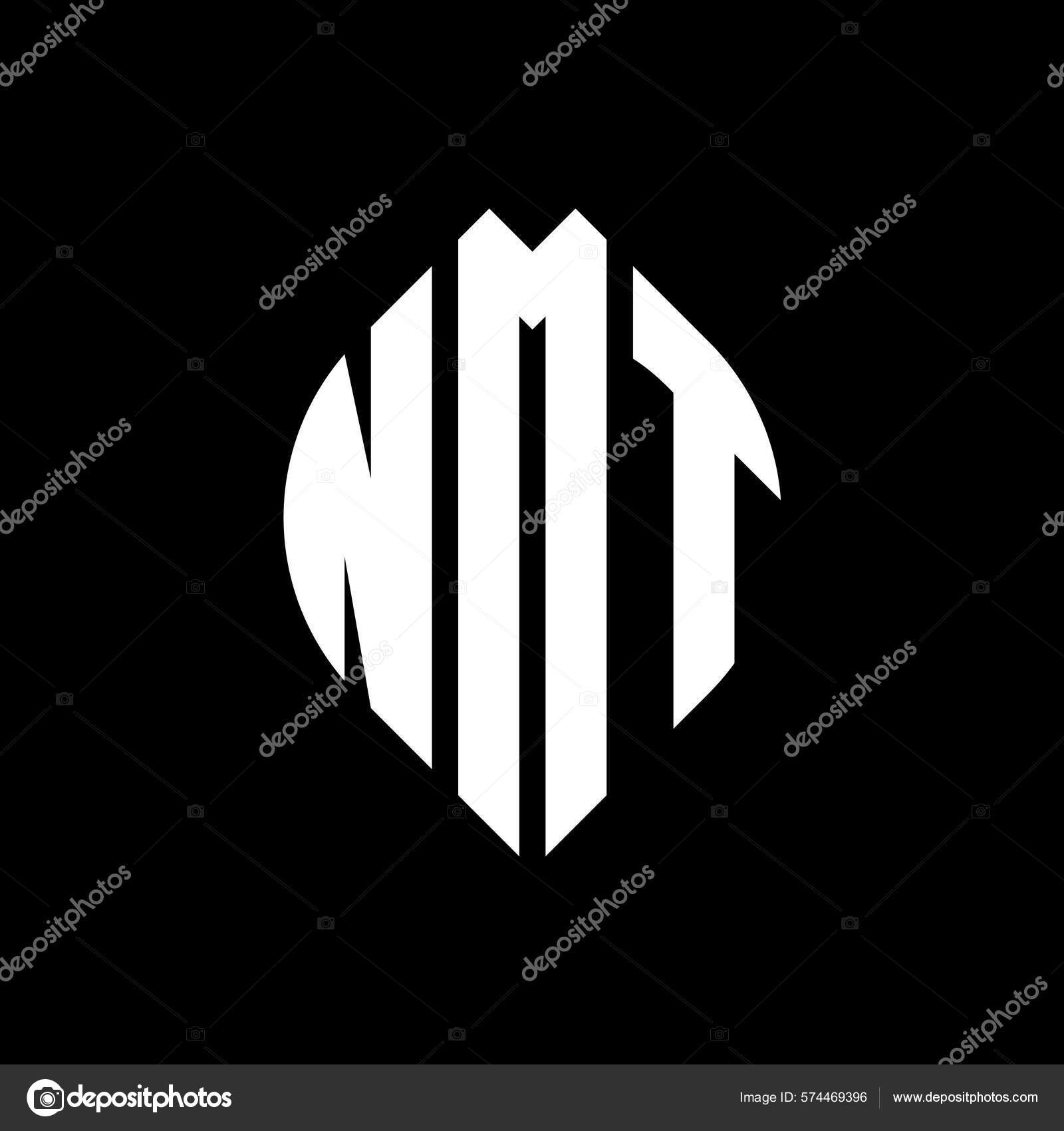 Nmt Circle Letter Logo Design Circle Ellipse Shape Nmt Ellipse Stock ...