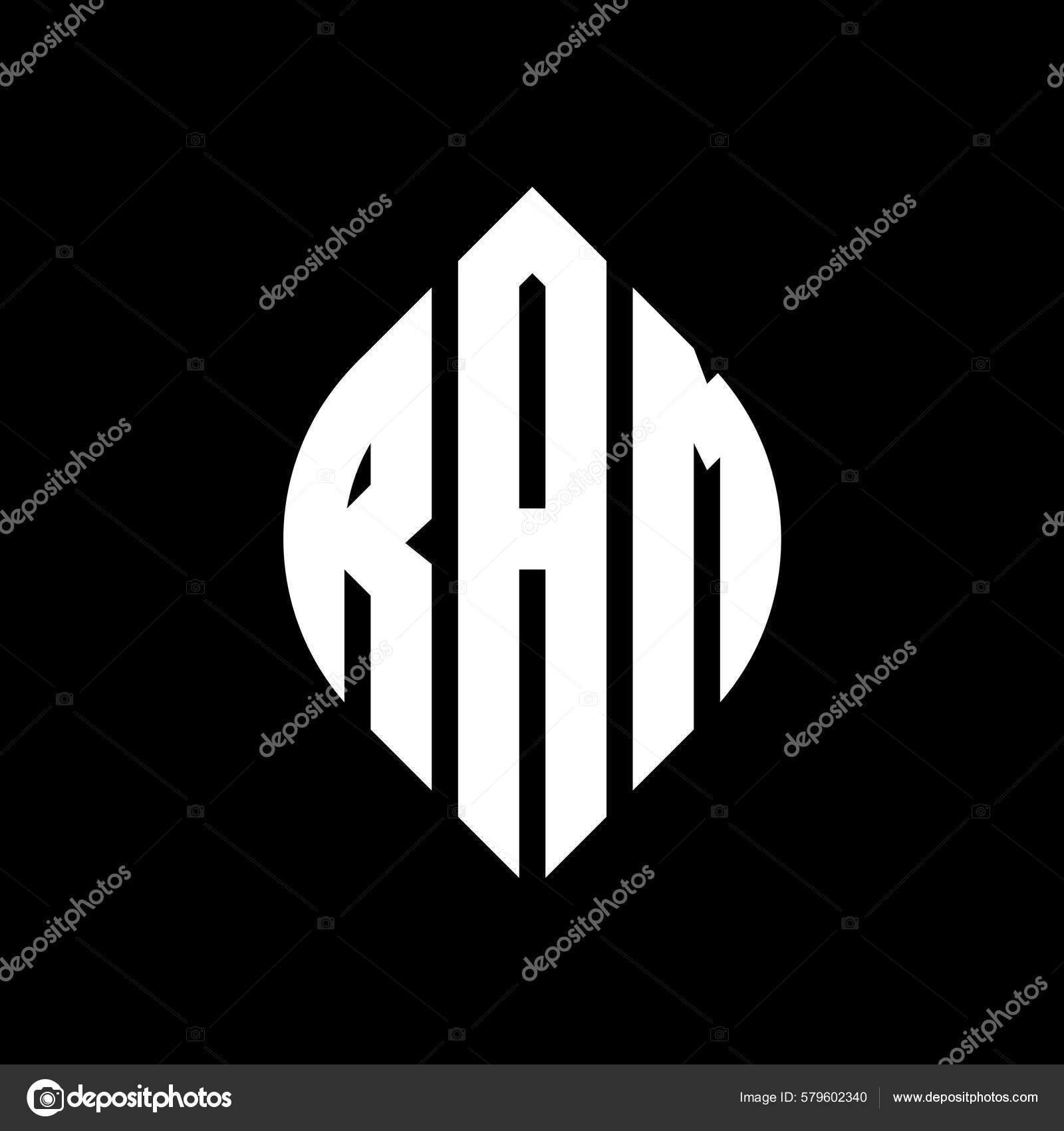 Ram Circle Letter Logo Design Circle Ellipse Shape Ram Ellipse Stock ...