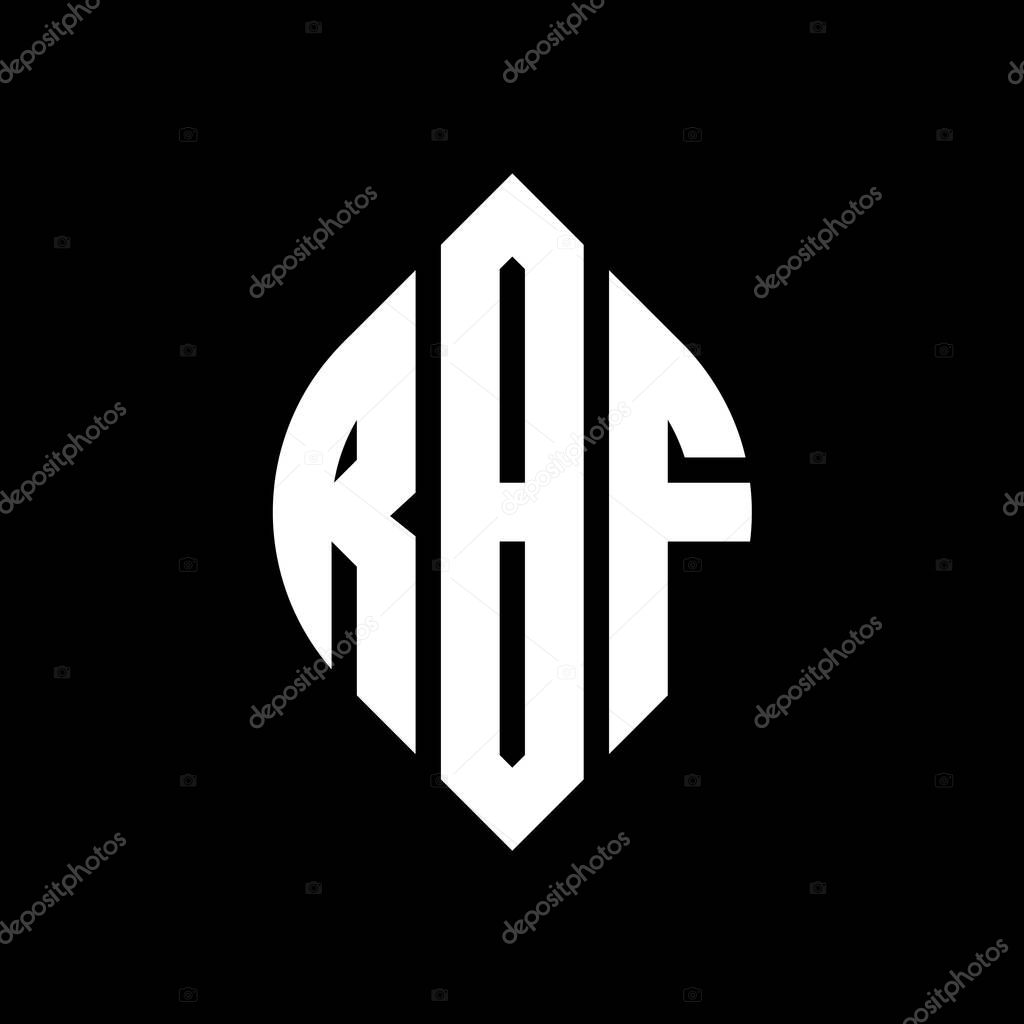 Diseño de logotipo de letra de círculo RBF con forma de círculo y ...