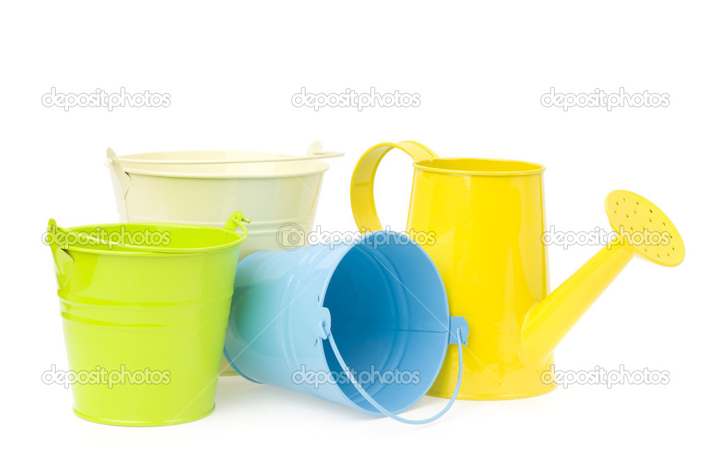 Buckets and watering can Stock Photo by ©ulkan 43440411