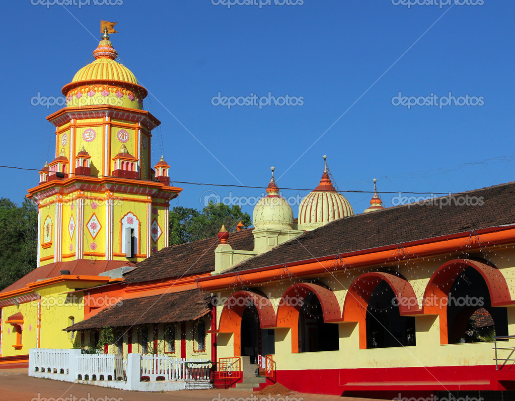 Hindu Temple Chauranginath in Arpora, Goa, India — Stock Photo ...
