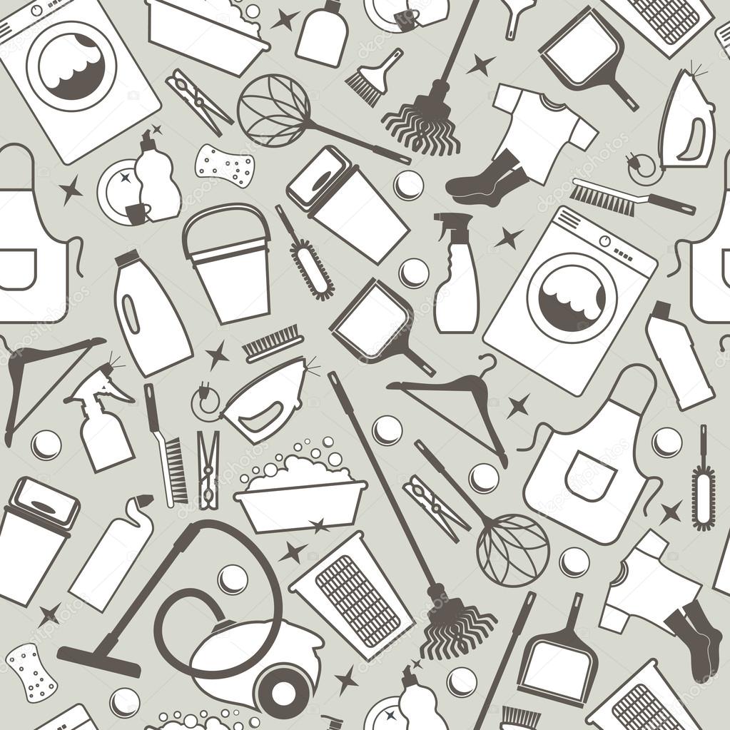 Cleaning seamless pattern. ⬇ Vector Image by © olgamilagros | Vector ... Cleaning seamless pattern. ⬇ Vector Image by © olgamilagros | Vector ...