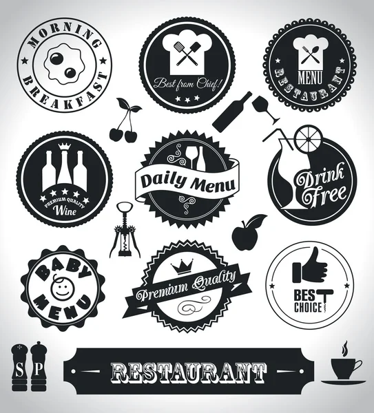 Restaurant label set Stock Vector Image by ©olgamilagros #37123513