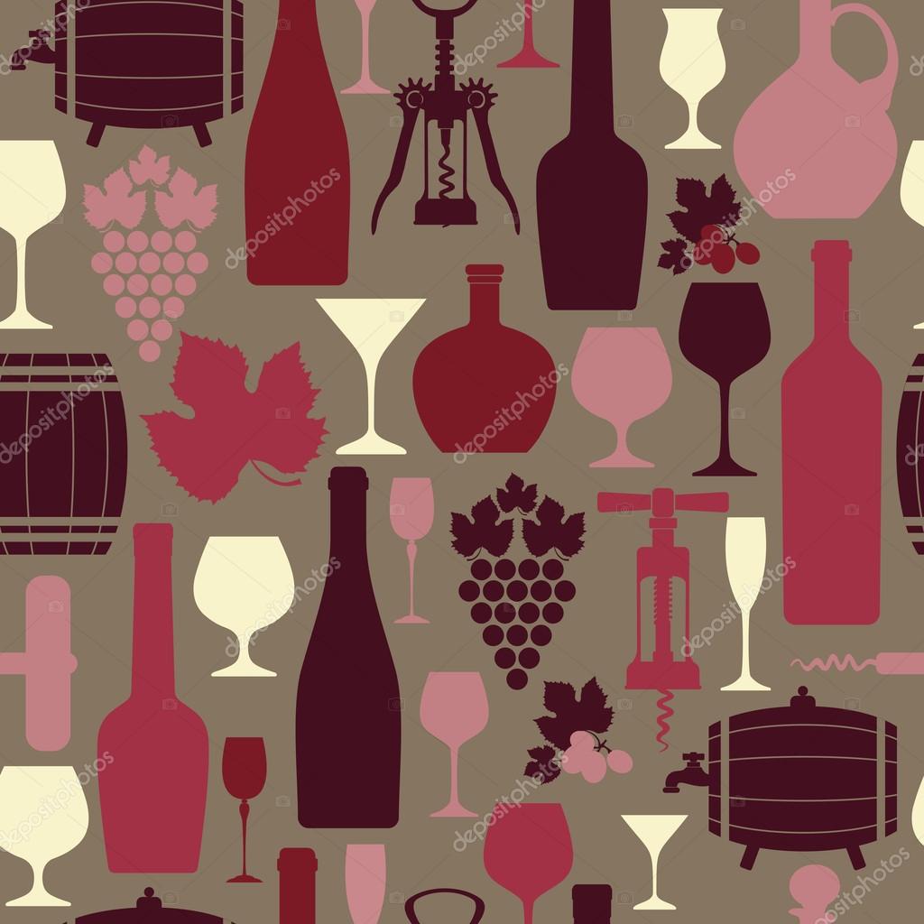 Wine seamless background. Stock Vector Image by ©olgamilagros #37124431