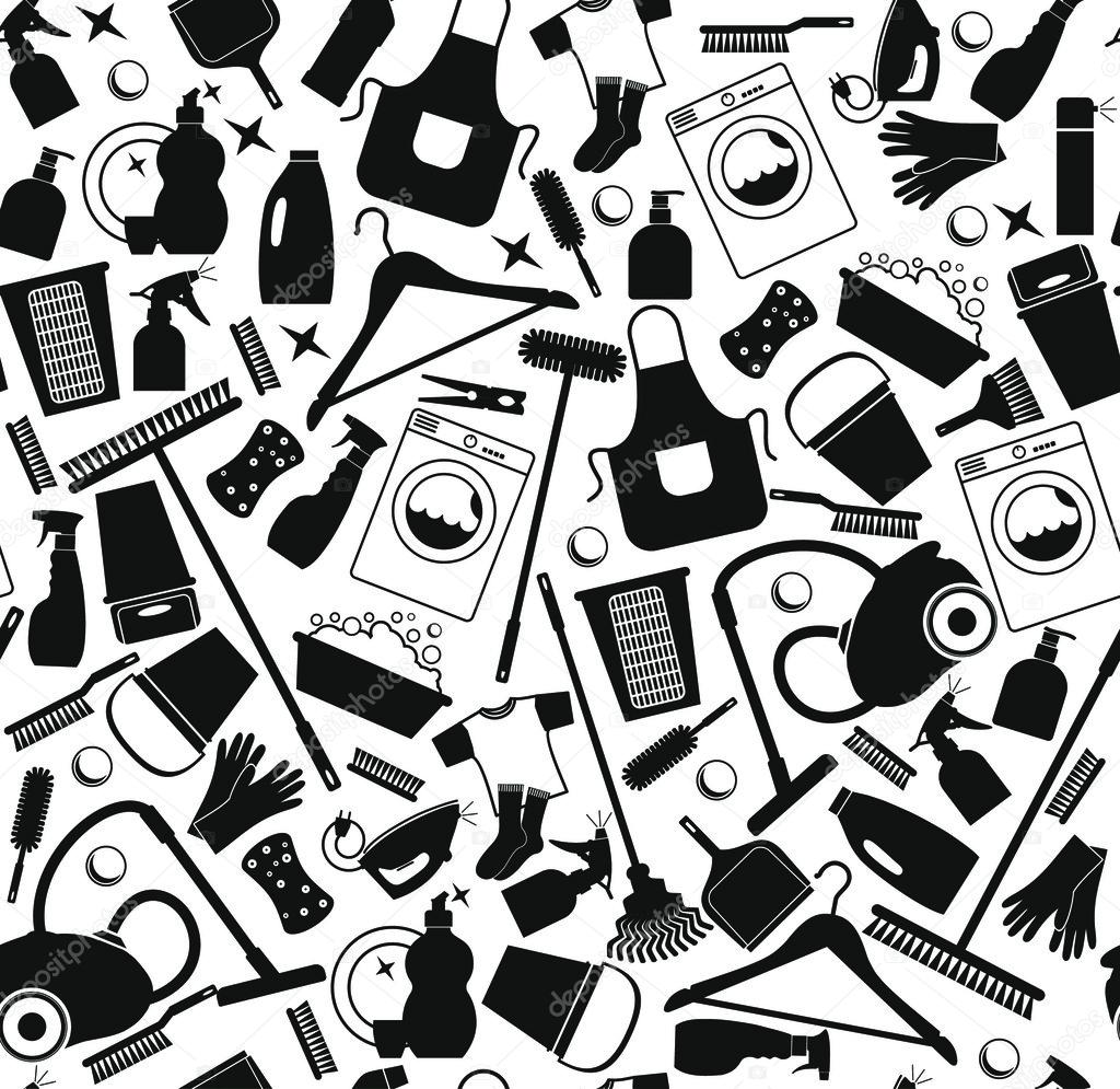 Cleaning seamless pattern Stock Vector by ©olgamilagros 39365301 Cleaning seamless pattern Stock Vector by ©olgamilagros 39365301