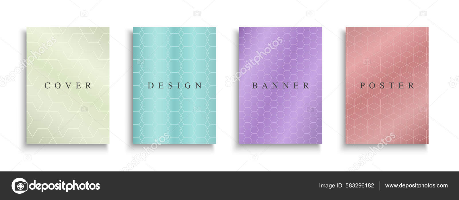 Set Bright Colorful Ornamental Gradient Covers Templates Backgrounds ...