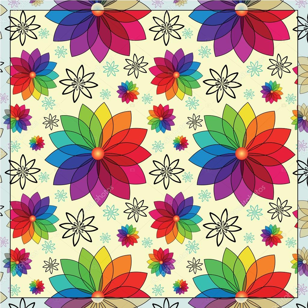 Seamless texture with abstract flowers Stock Vector Image by ...