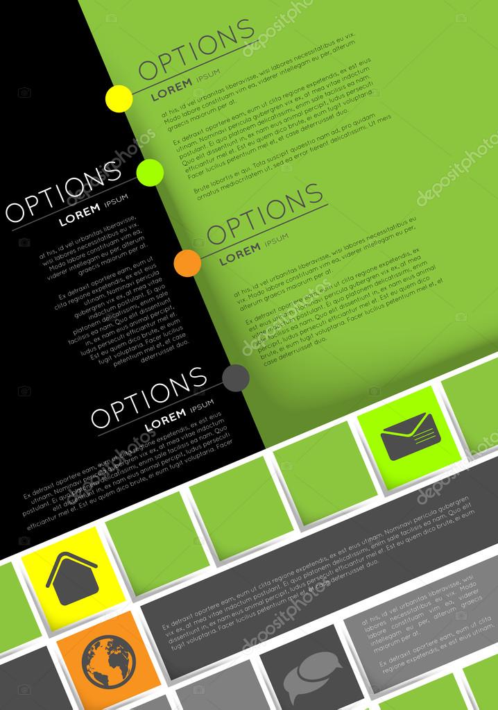 Infographic template, flyer design Stock Vector by ©RChvision 36879757