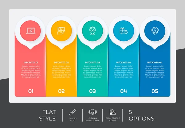 5 opciones de dise o de vectores de infograf a plana con concepto ...