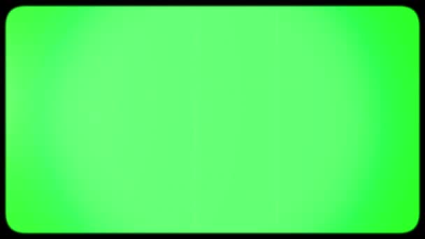 Old green TV screen. Effect of an old TV with a kinescope on a green ...