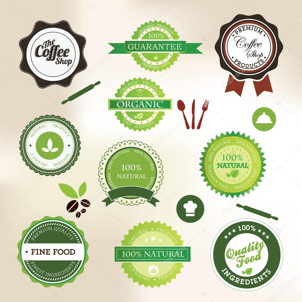 Food badges Stock Vector by ©npsphota 35481609