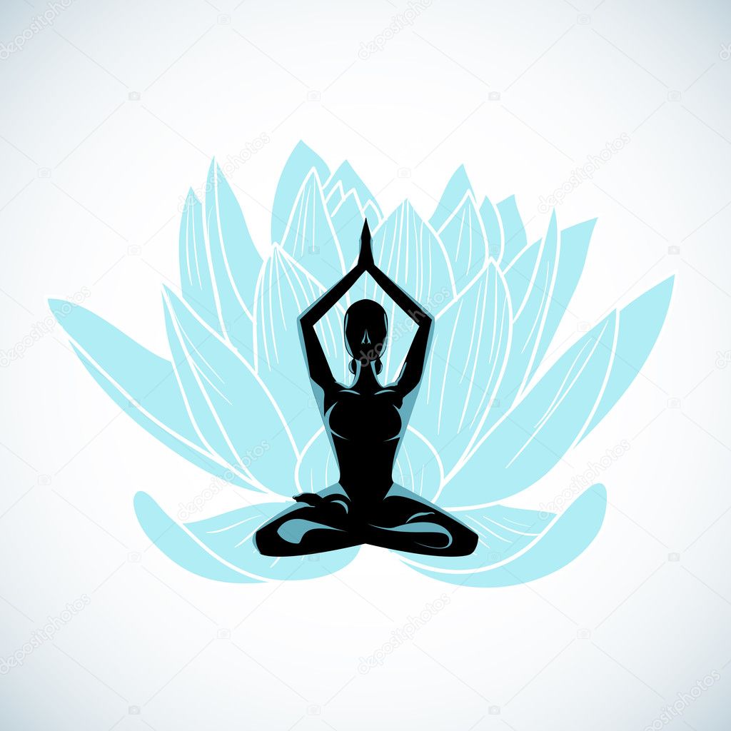 Yoga meditation Stock Vector by ©macrovector #35242607