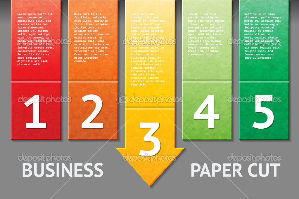 Business paper cut template Stock Vector by ©macrovector 36034811