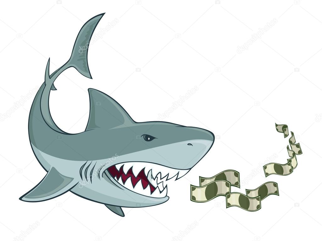 Shark Eating Fish Clipart Cartoon