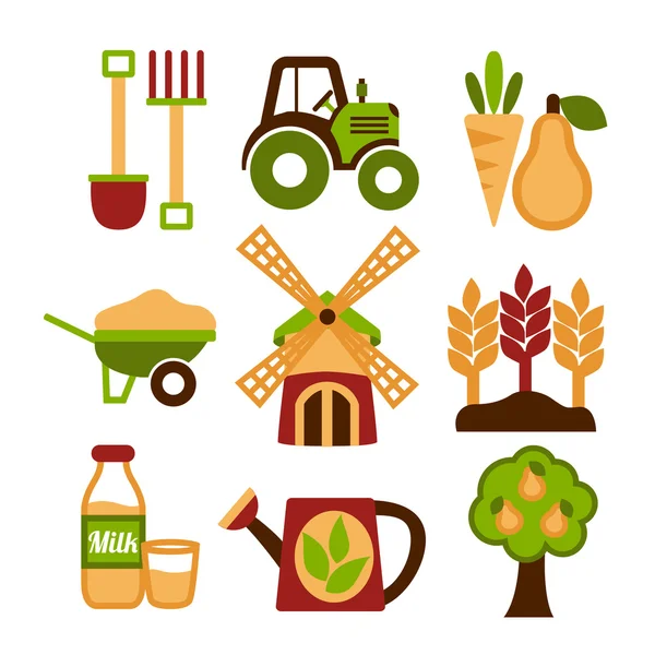 Agriculture icon set Stock Vector Image by ©macrovector #48805379