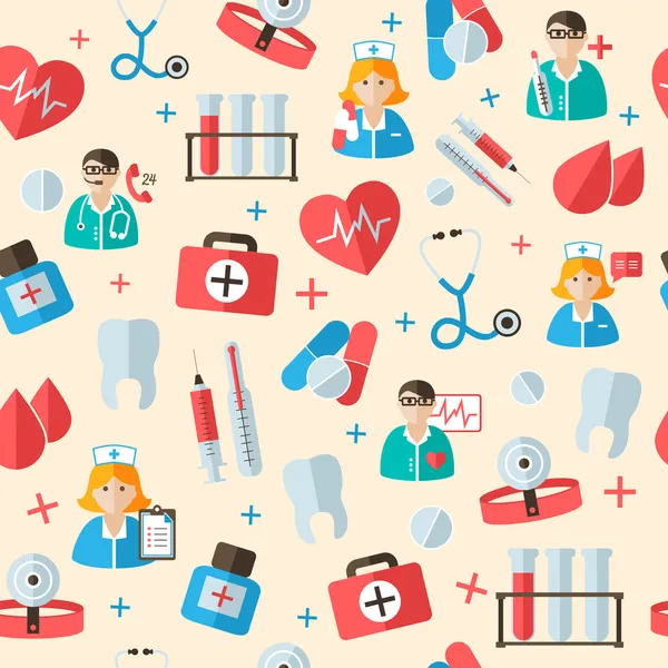 Hospital pattern background Vector Art Stock Images | Depositphotos