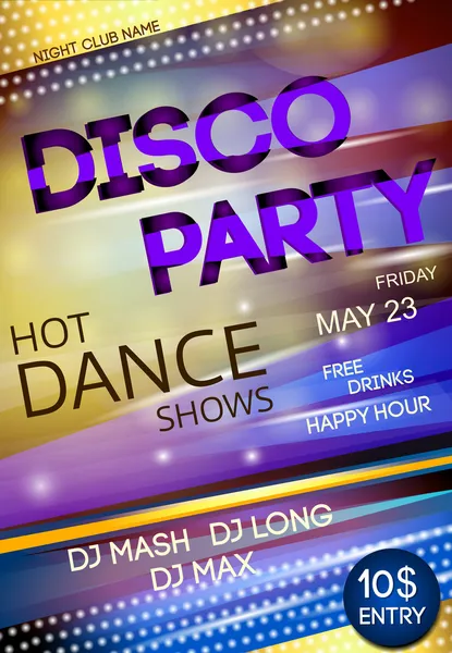 Disco Party Poster Stock Vector Image by ©macrovector #70842279