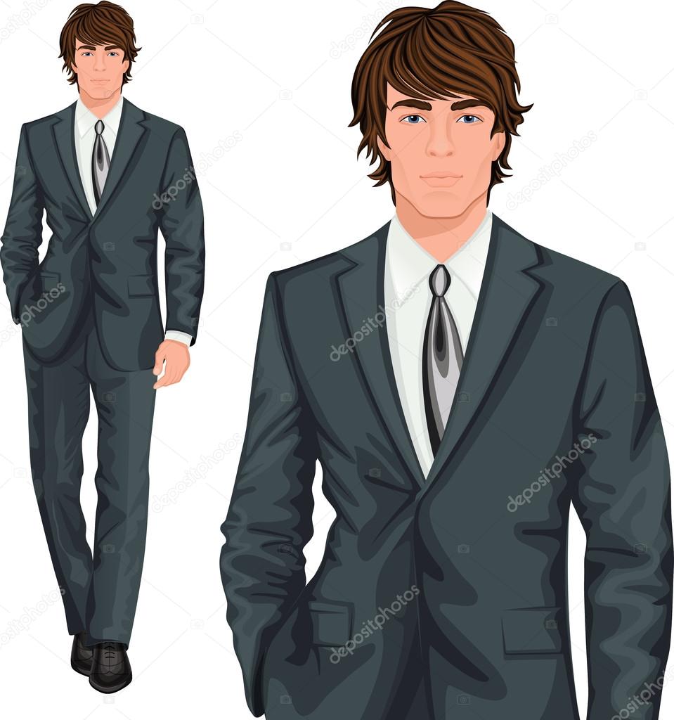 Young businessman standing Stock Vector Image by ©macrovector #45130781 Young businessman standing Stock Vector Image by ©macrovector #45130781