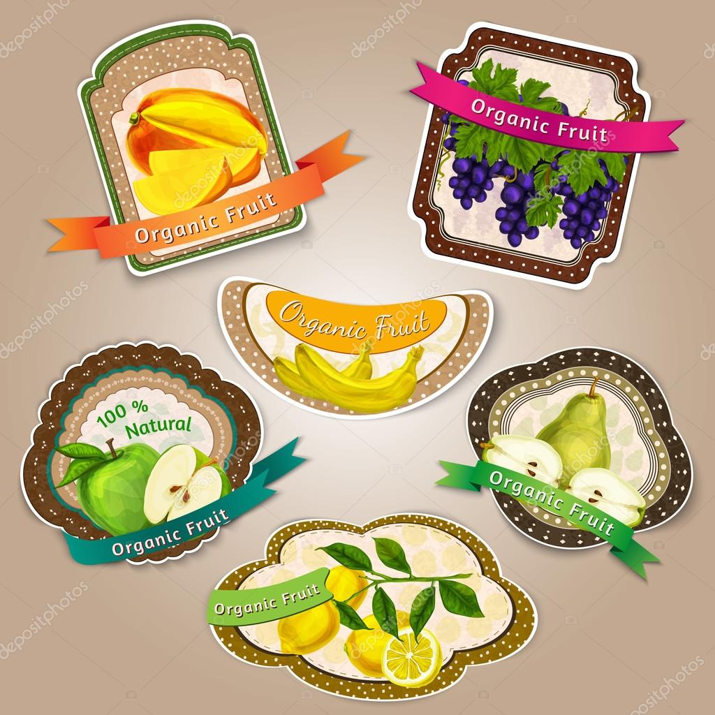 Fresh fruits labels Stock Vector by ©macrovector 45196399 Fresh fruits labels Stock Vector by ©macrovector 45196399