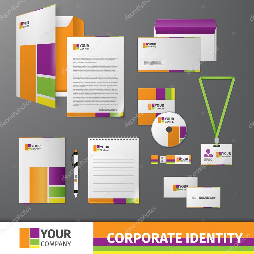 Corporate identity template — Stock Vector © macrovector #45542455