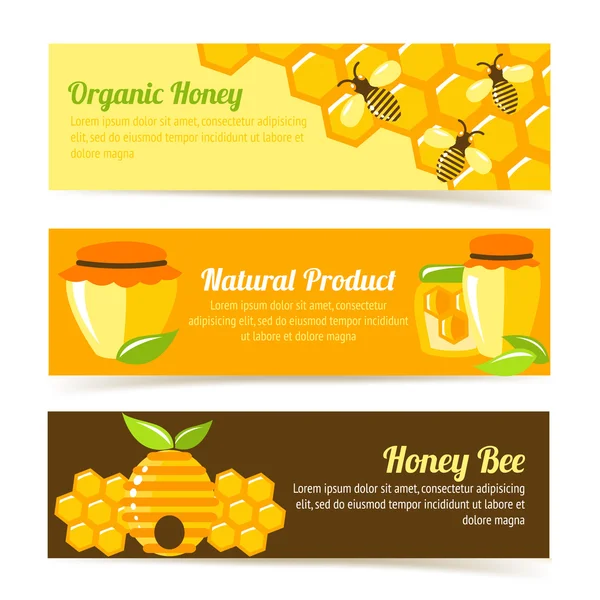 Honey bee banners Stock Vector Image by ©macrovector #45542483