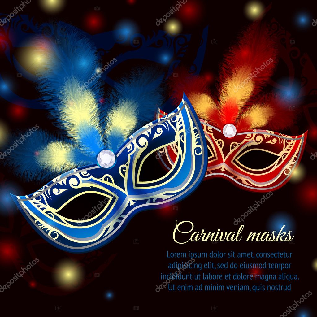 Party mask background — Stock Vector © macrovector #45603251