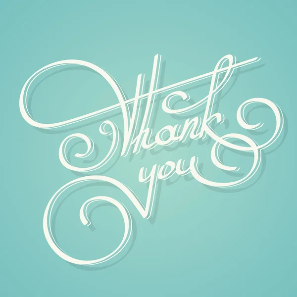 THANK YOU hand lettering, vector illustration. Hand drawn lettering ...