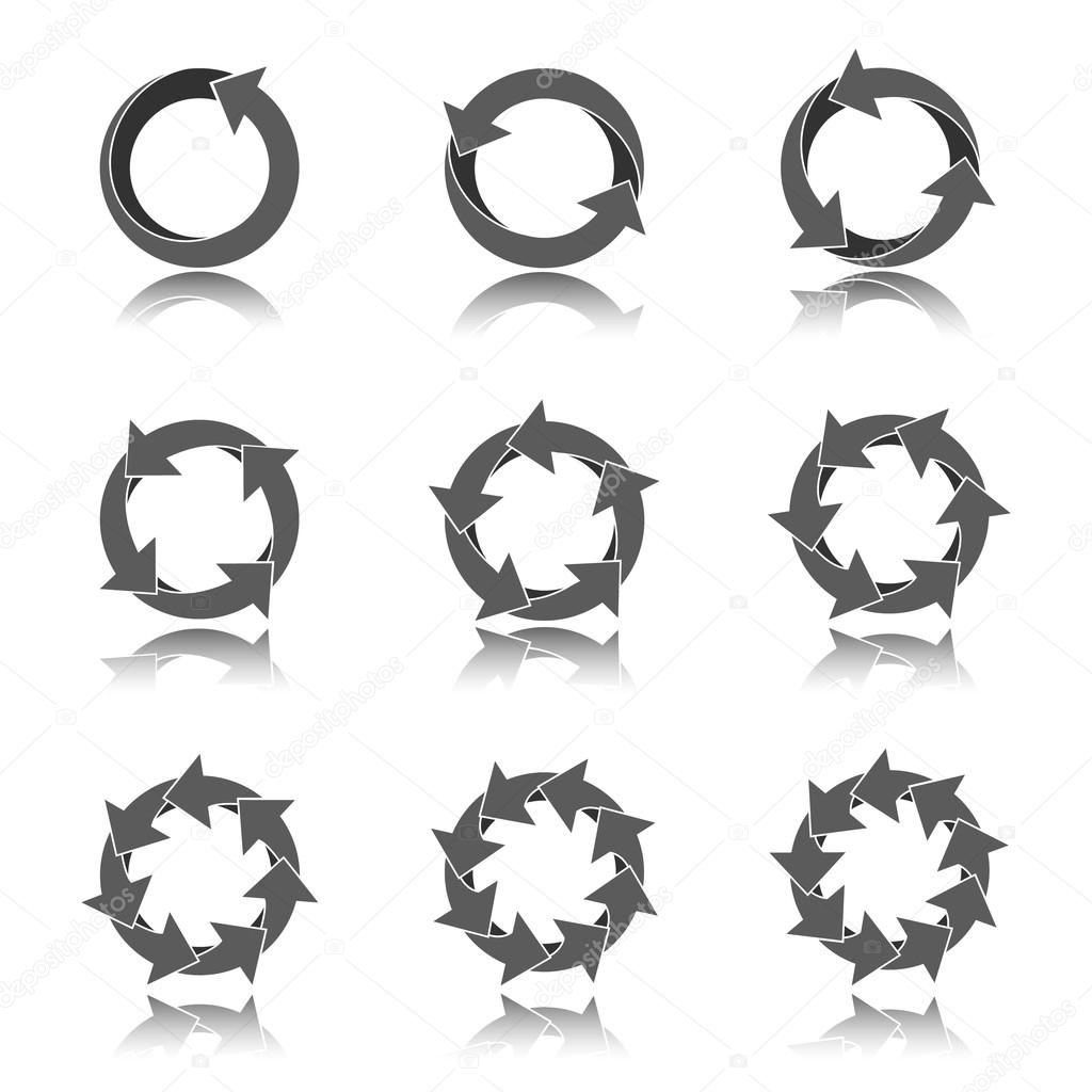 Circle arrow icon Stock Vector by ©macrovector 46677371