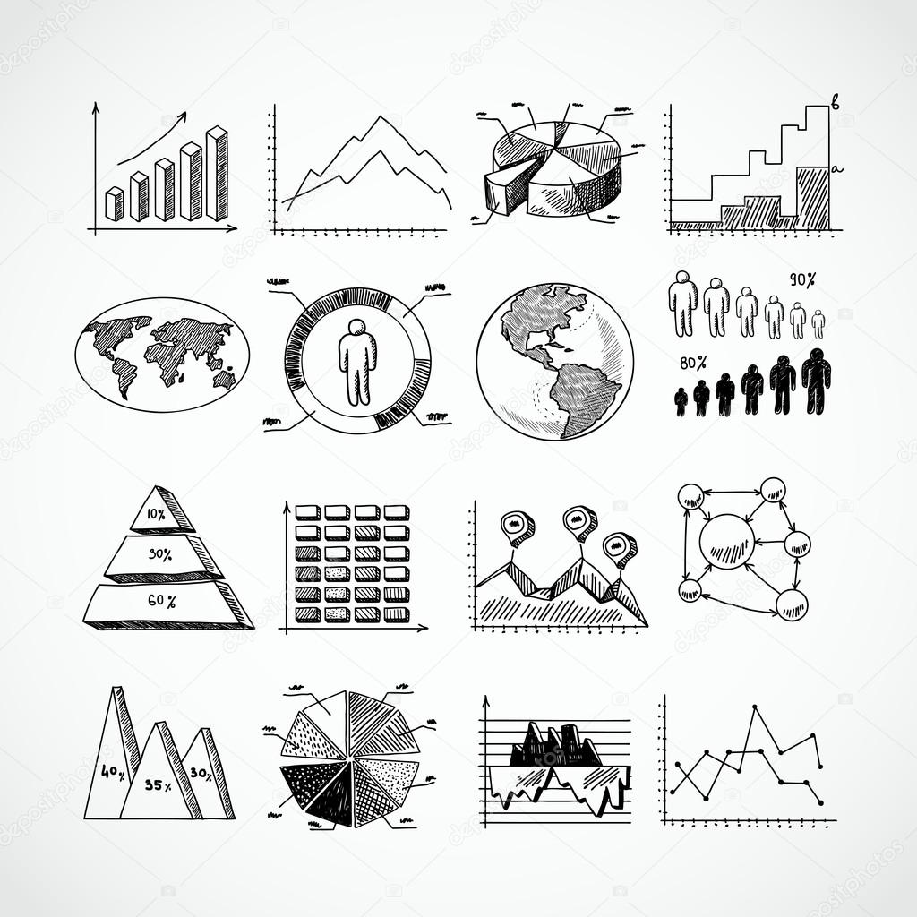 Esquema diagramas conjunto Vector de stock por ©macrovector 48183405