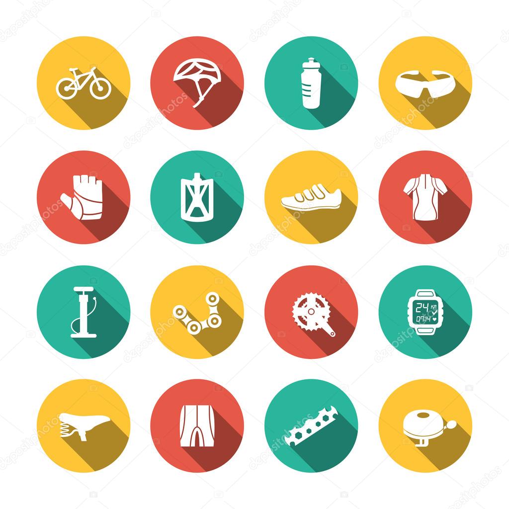 Set of Biking Icons Stock Vector Image by ©macrovector #49513363