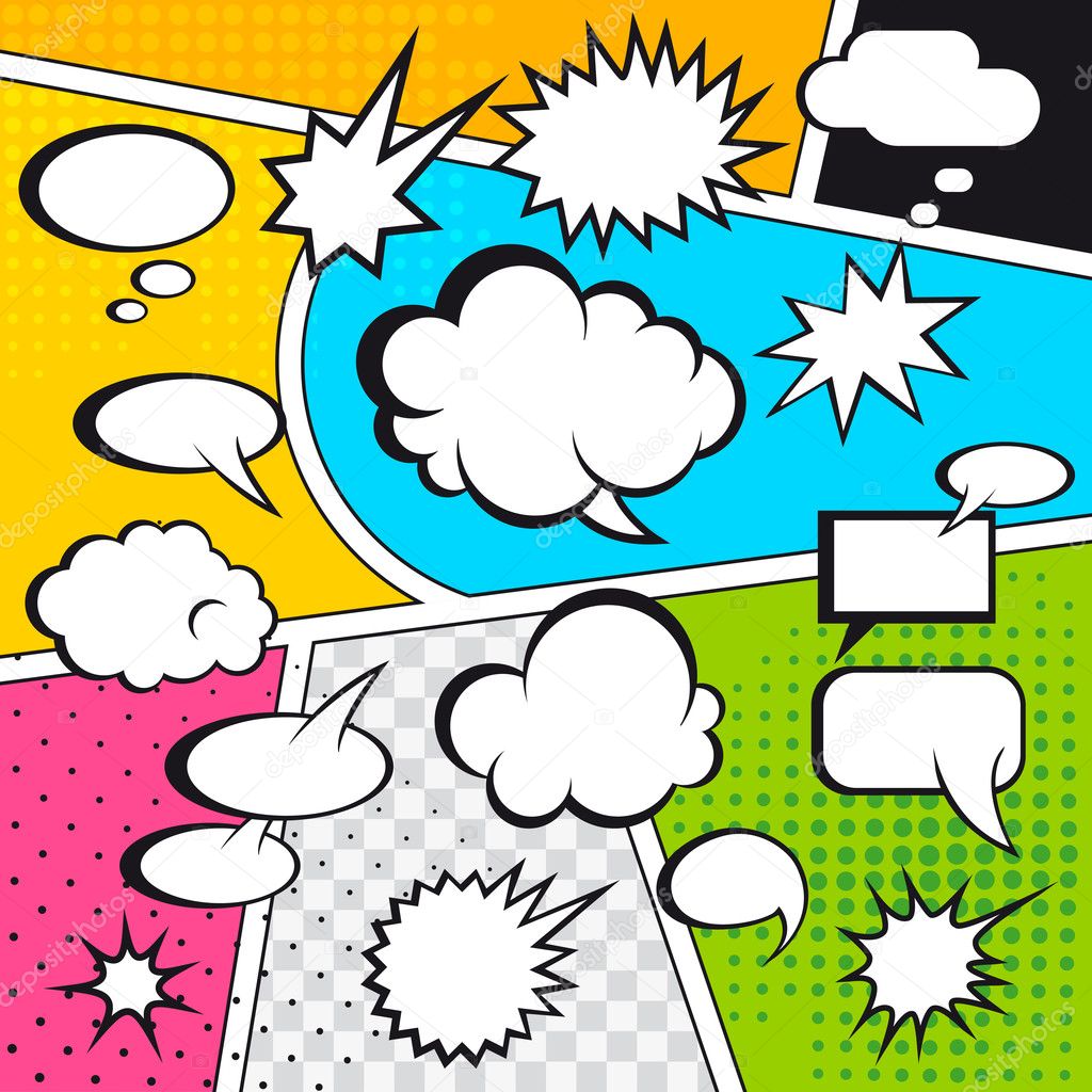 Comic speech bubbles — Stock Vector © macrovector #49513811 Comic speech bubbles — Stock Vector © macrovector #49513811