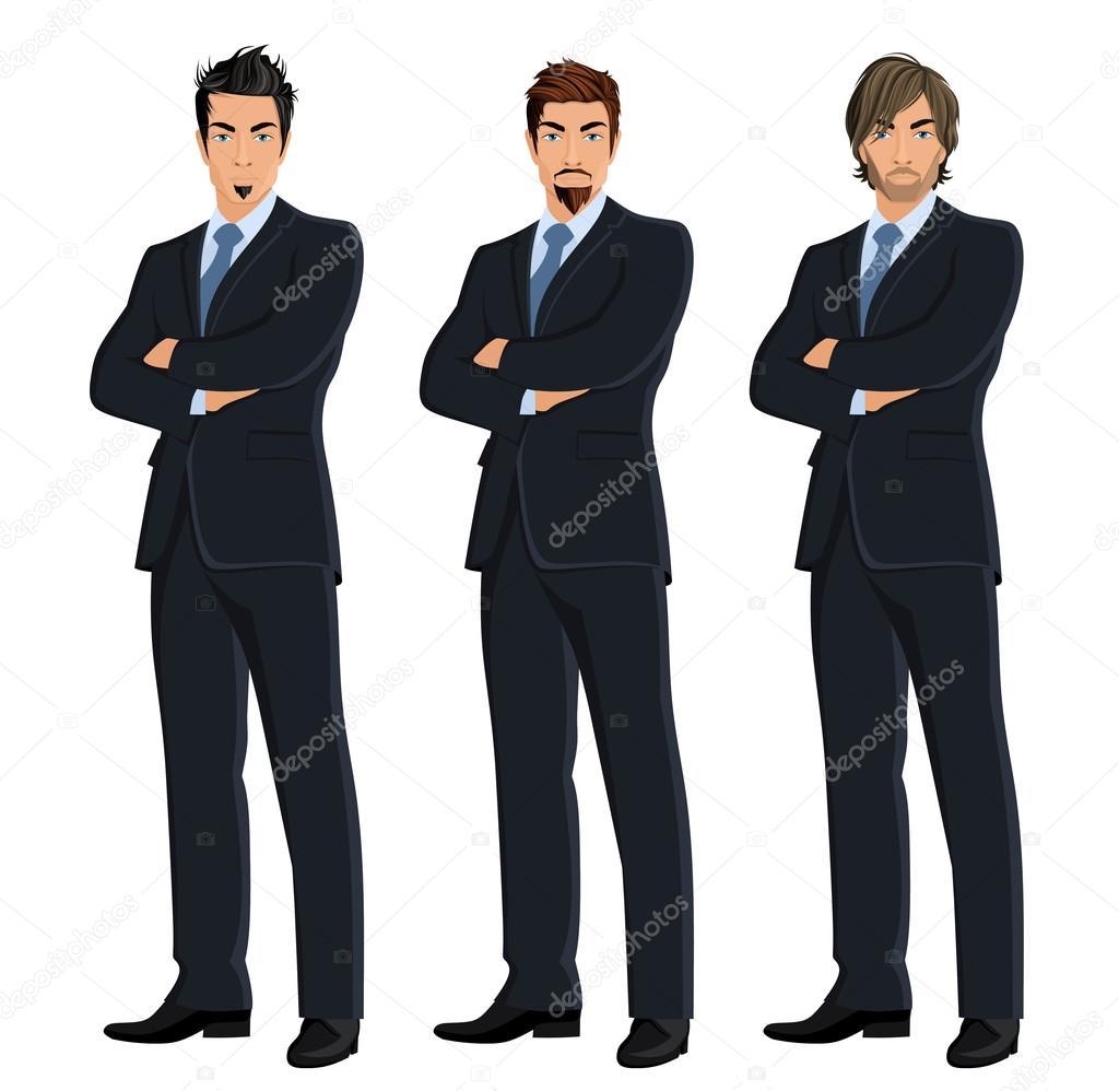 Set of business men — Stock Vector © macrovector #49636029