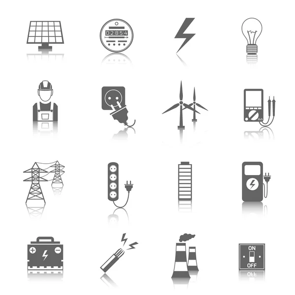 Vector black electricity icons set Stock Vector Image by ©annexs #58065945