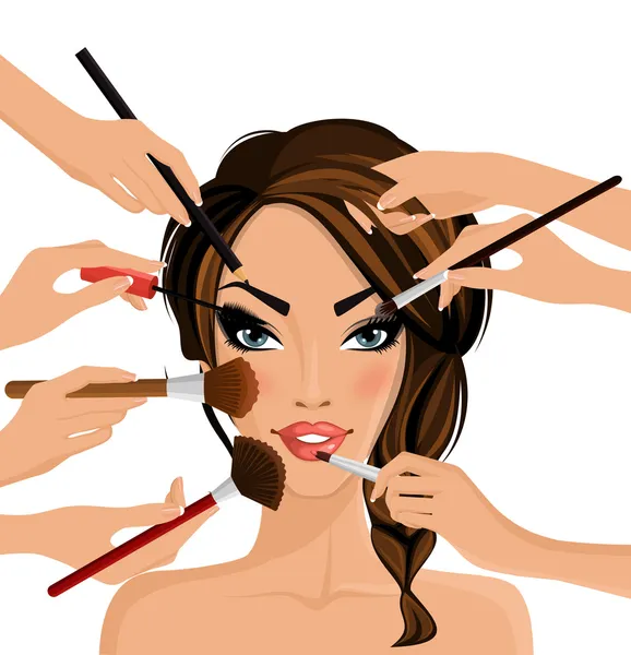 Makeup brushes Stock Vectors, Royalty Free Makeup brushes Illustrations ...