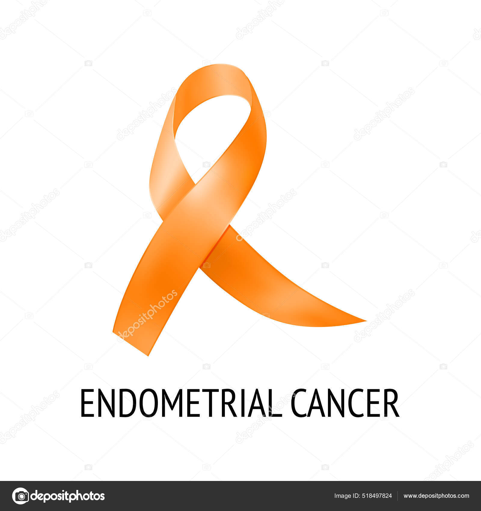 Endometrial Cancer Ribbon Composition Stock Vector Image by ...