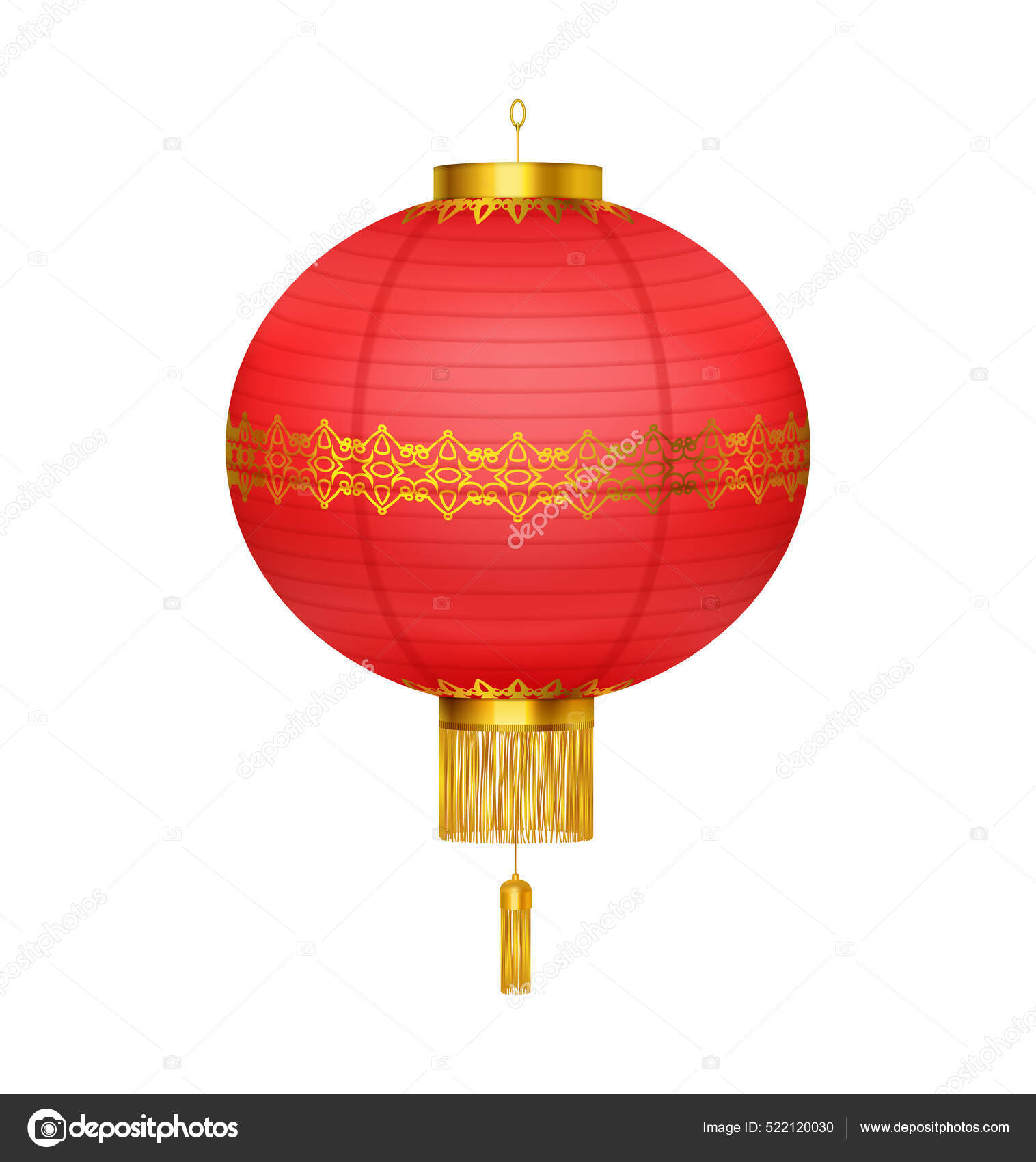 Clip Art De Linterna Roja Linterna De China Dibujos Animados Vector