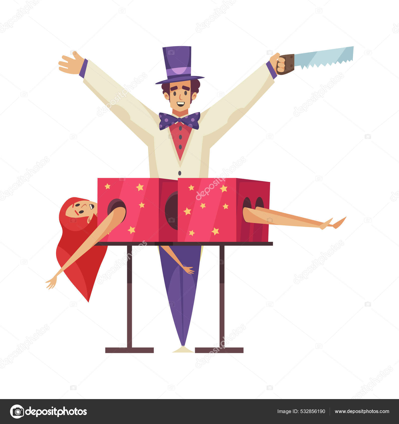 Circus Magician Assistant Composition Stock Vector by ©macrovector ... Circus Magician Assistant Composition Stock Vector by ©macrovector ...
