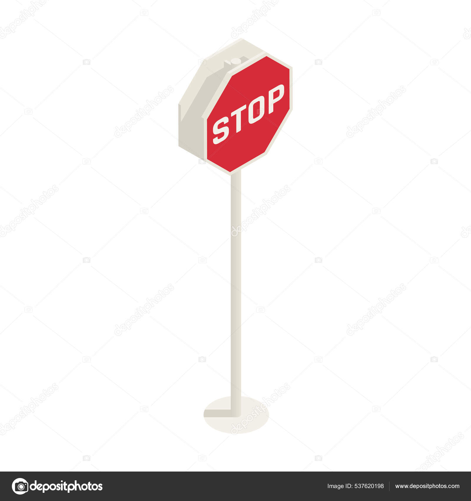 Isometric Stop Sign Composition Stock Vector Image by ©macrovector ...