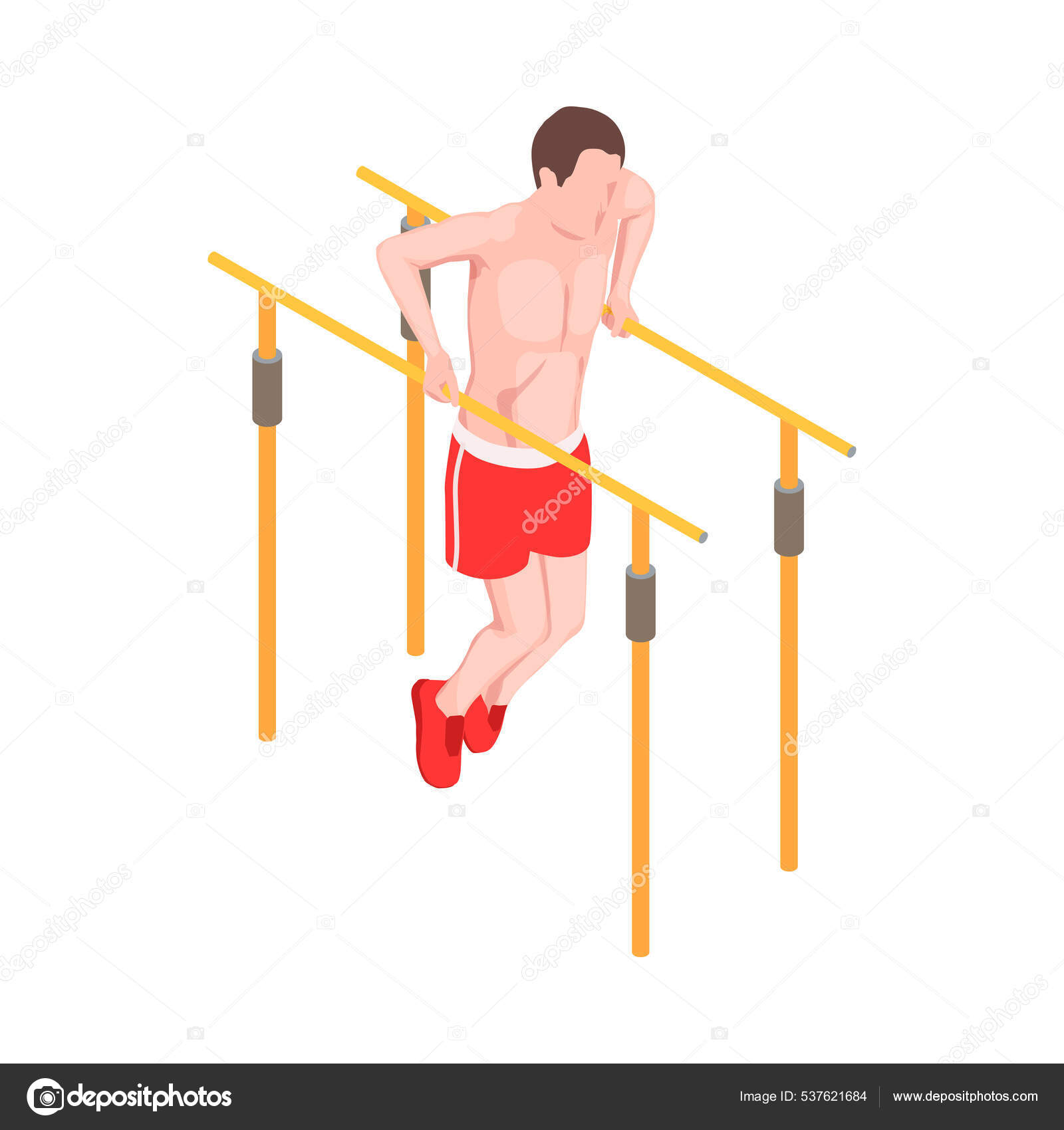 Parallel Bars Exercise Composition Stock Vector Image by ©macrovector ...