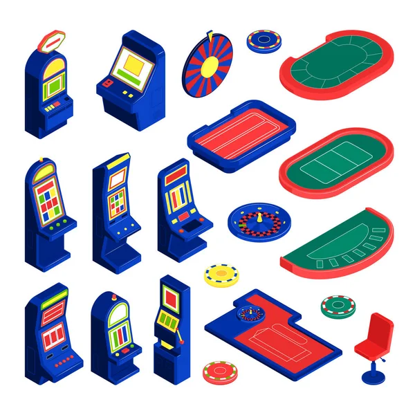 Casino Isometric Icons Set Stock Vector by ©macrovector 63750705