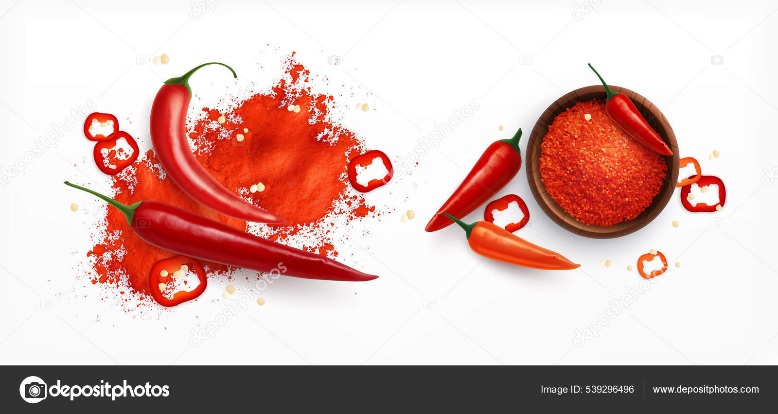 Hot Red Paprica Set Stock Vector by ©macrovector 539296496