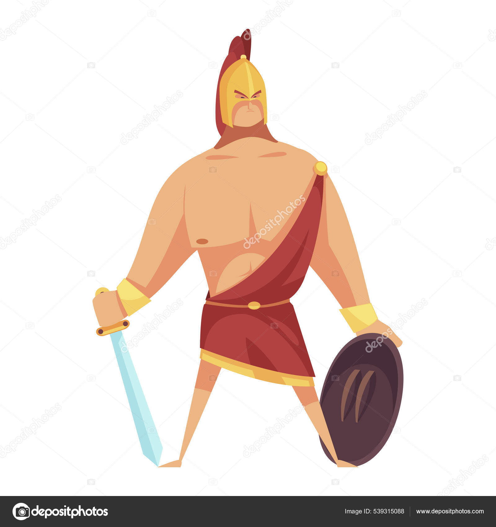 Ancient God Ares Composition Stock Illustration by ©macrovector #539315088