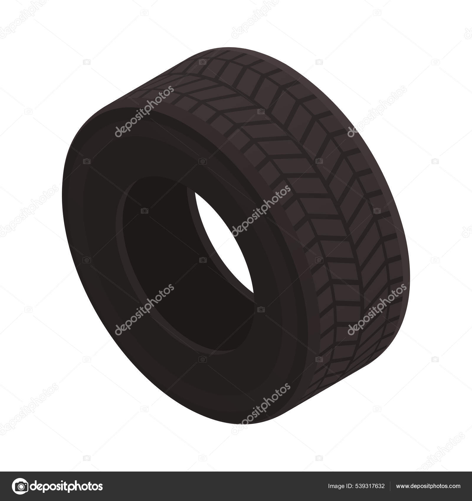Car Tyre Isometric Composition Stock Vector by ©macrovector 539317632